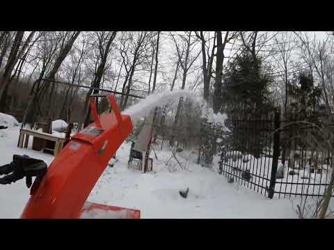 Testing out snow blower after repairs