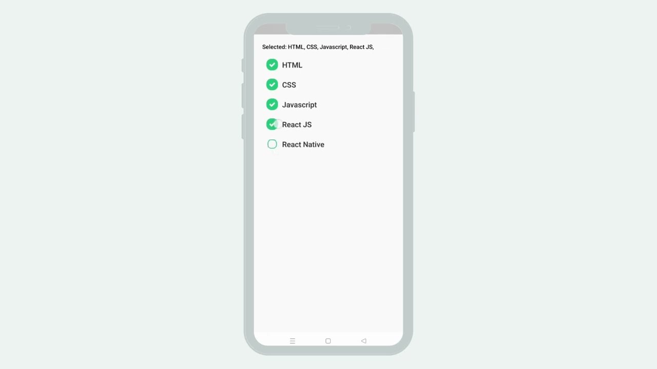 How to Create Checkbox list in React Native | Custom Checkbox list