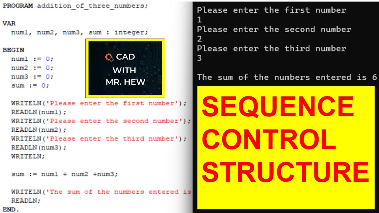 Sequence Control Structure - Pascal Programme Language