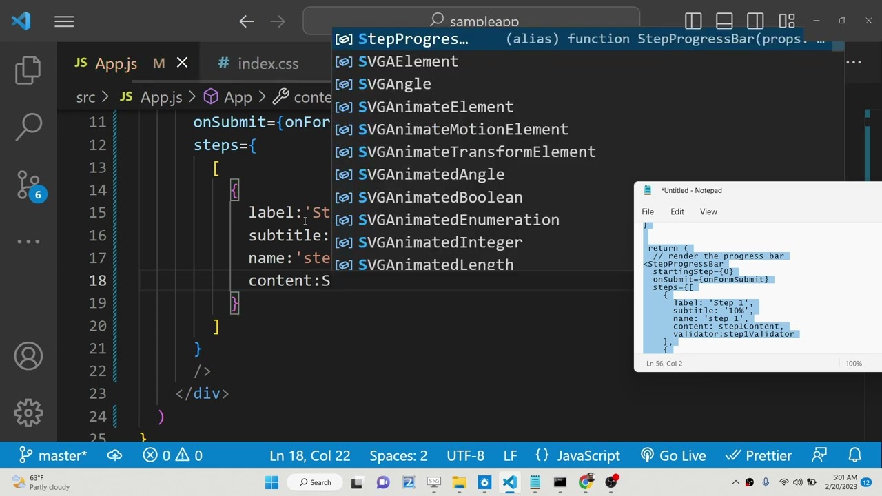 React.js react-step-progress Example to Integrate Multi Step Progressbar With Validation in Browser
