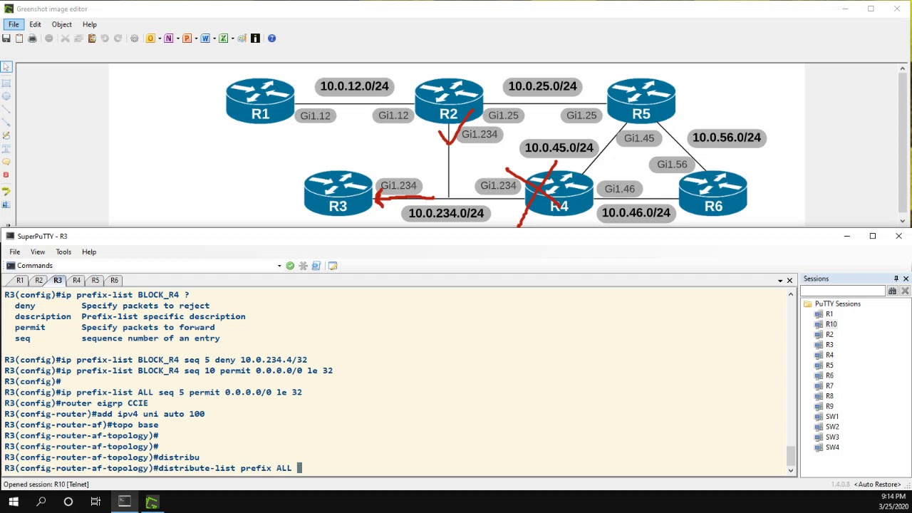 EIGRP Filtering with Prefix-Lists