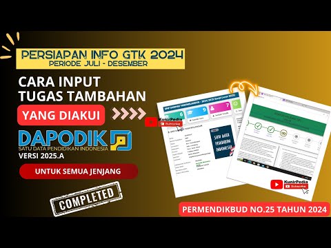 16 TUGAS TAMBAHAN YANG DIAKUI DI DAPODIK 2025.A UNTUK INFO GTK 2024 PERIODE JULI - DESEMBER