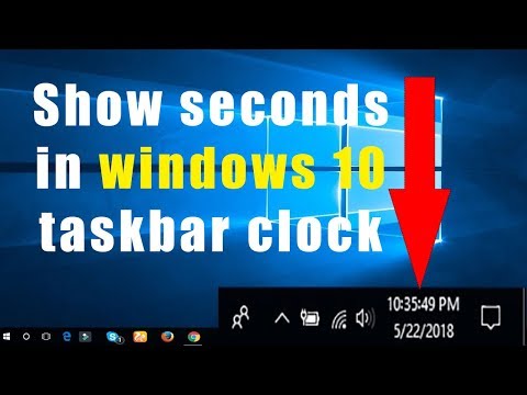 how to show seconds in windows 10 || taskbar clock