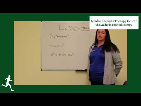 Low Back Strains - Physical Therapy, Sterling, VA