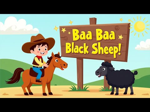 Baa Baa Black Sheep Cowboy Cody 🐑🎵 | Fun Nursery Rhyme Adventure for Kids! | Whispered Words