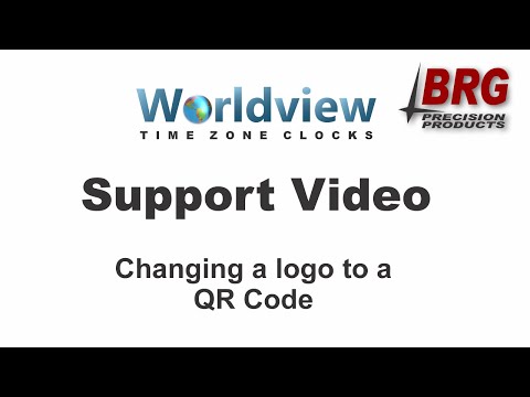 Worldview Time Zone Clock - Support Video-Changing a logo to a QR Code