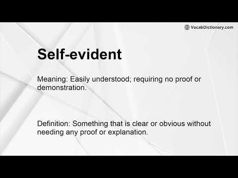 Self-evident Meaning
