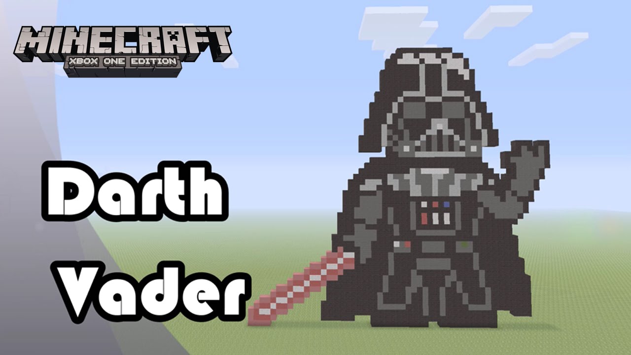 Minecraft: Pixel Art Tutorial and Showcase: Darth Vader from Star Wars