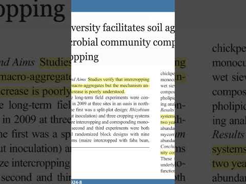The Nexus between Carbon, Nitrogen and Biodiversity - #shorts video (reel) 9