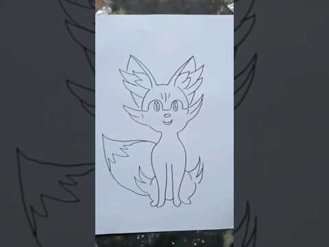 Pokemon Fennekin drawing.#viral #shorts #drawing #shortvideo