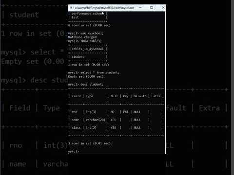insert table data ll MySQL #coding #mysql #coder #code #phpmysql #new #shorts #short #my #computer