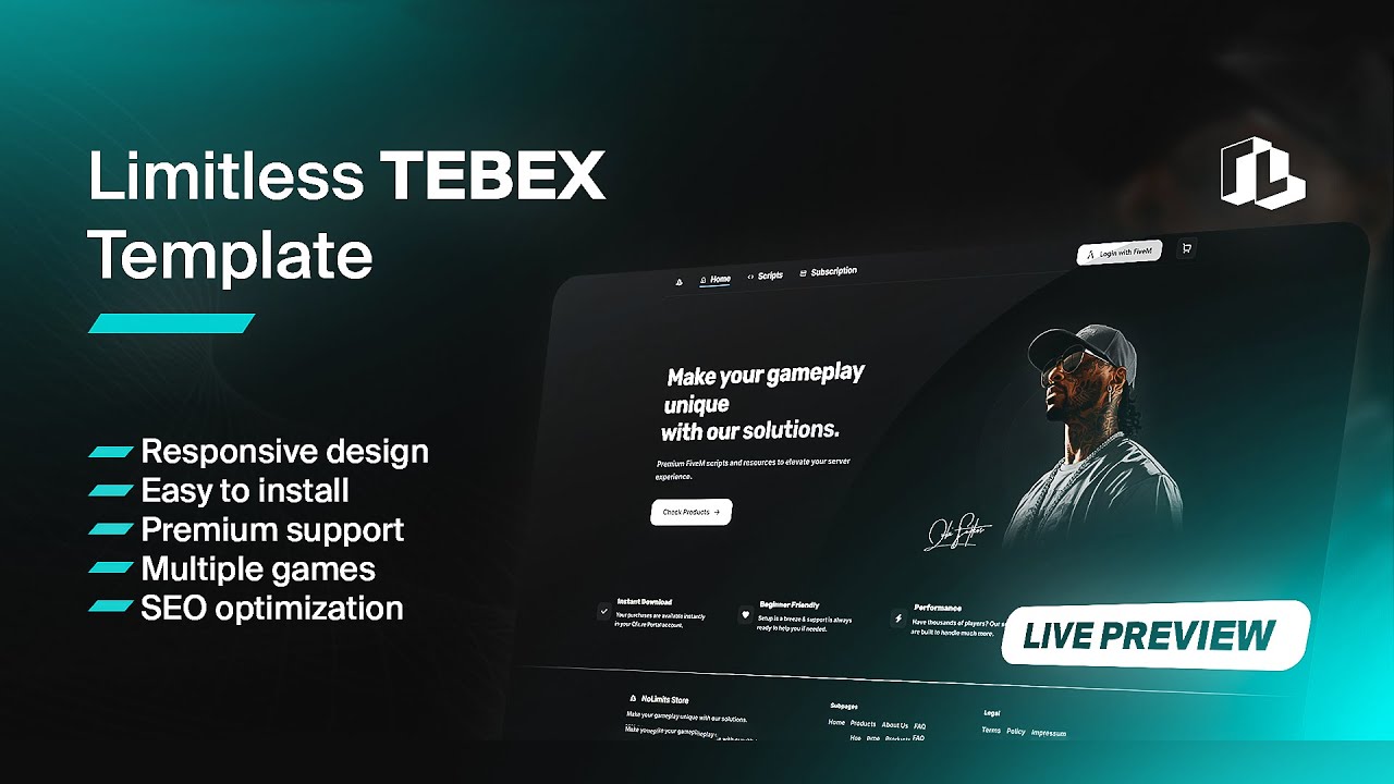 NoLimits · Limitless Tebex template