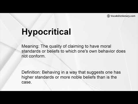 Hypocritical Meaning