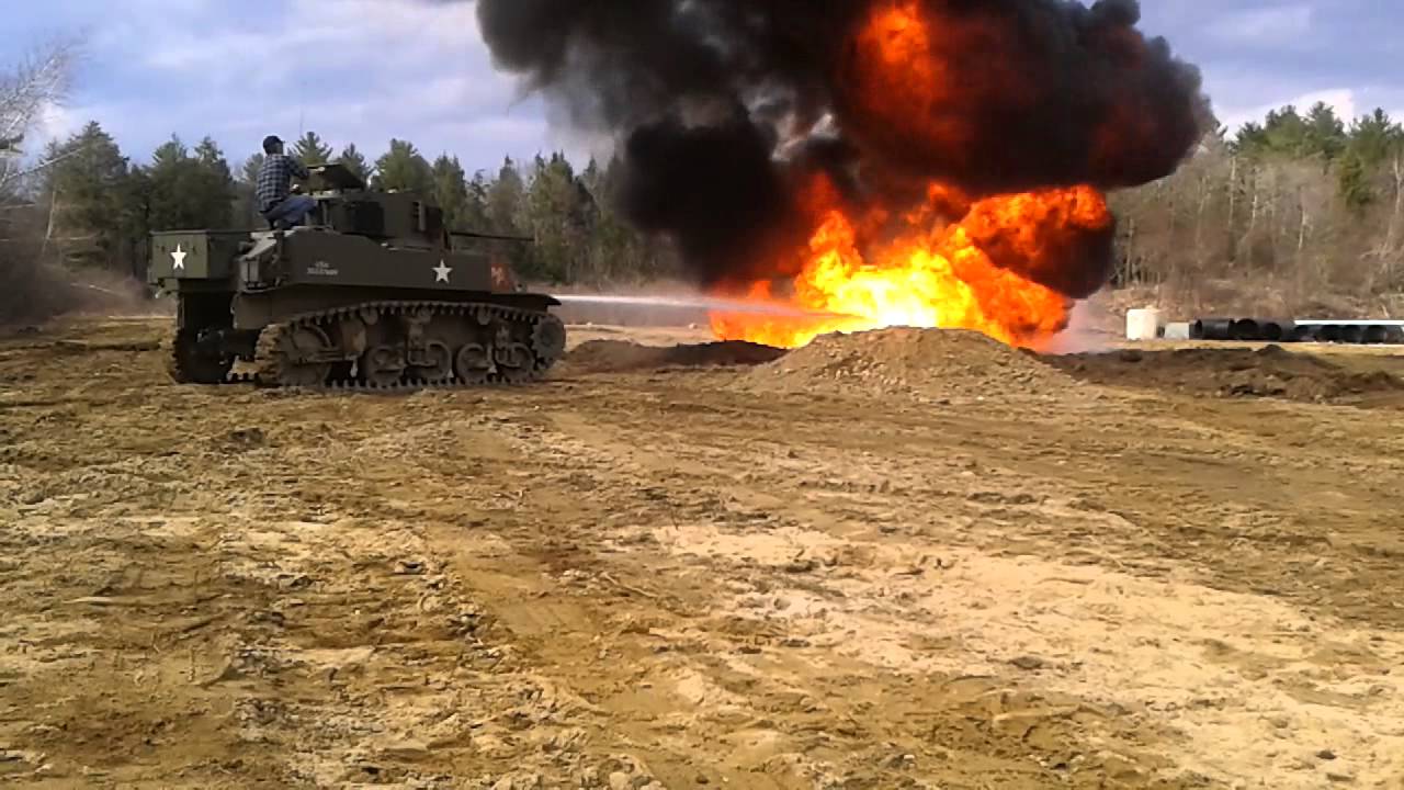 I have a question why the Stuart with flamethrower in the game can't ...