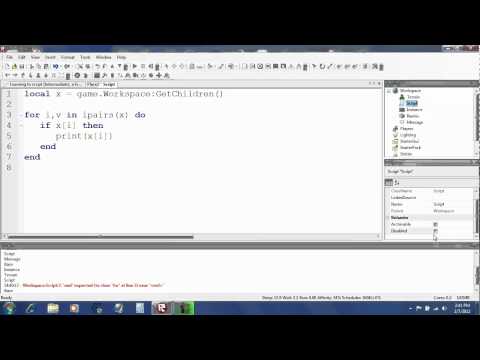 Roblox Scripting Tutorial Part 10- pairs and ipairs