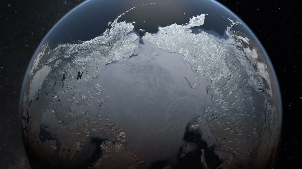 Visualization breakdown of ArcticDEM and Vavilov ice cap collapse for 