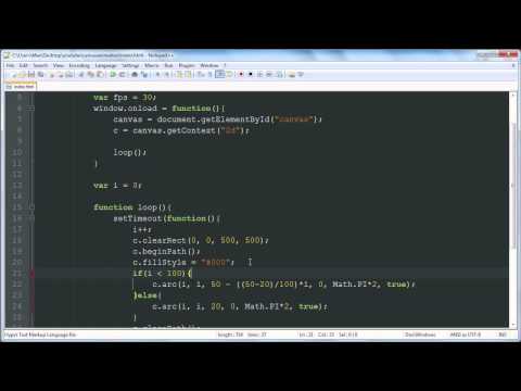 Animating Size on an Interval - HTML5 Canvas Animation Tutorial 2