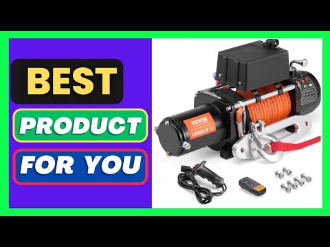 VEVOR Electric Winch Truck 10,000 lb Synthetic Rope Waterproof Remote Control