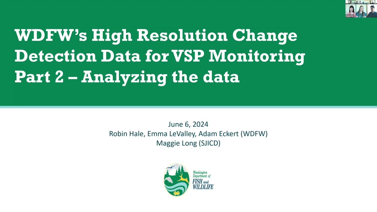 WDFW High Resolution Change Detection Program - How to Use HRCD Data