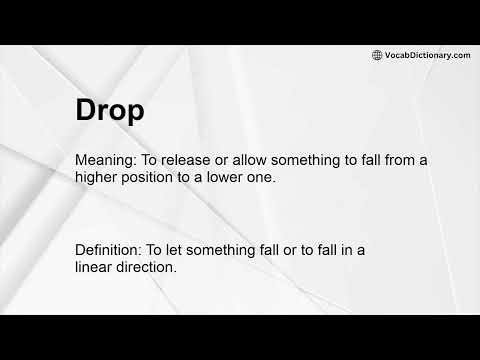 Drop Meaning
