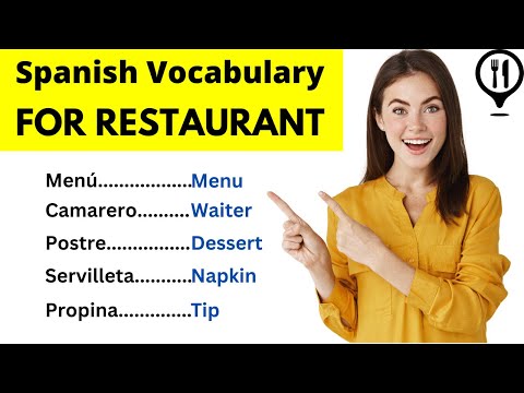 Basic Spanish Vocabulary For Restaurants