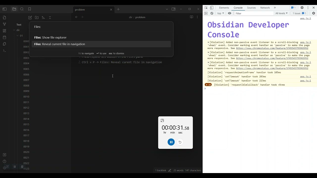 `Reveal current file in navigation` is extremely slow in a big vaults - Bug reports - Obsidian Forum