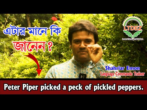 Peter Piper picked a peck of pickled peppers || এটার মানে কি? || Shahriar Emon || LTDEZ 2023