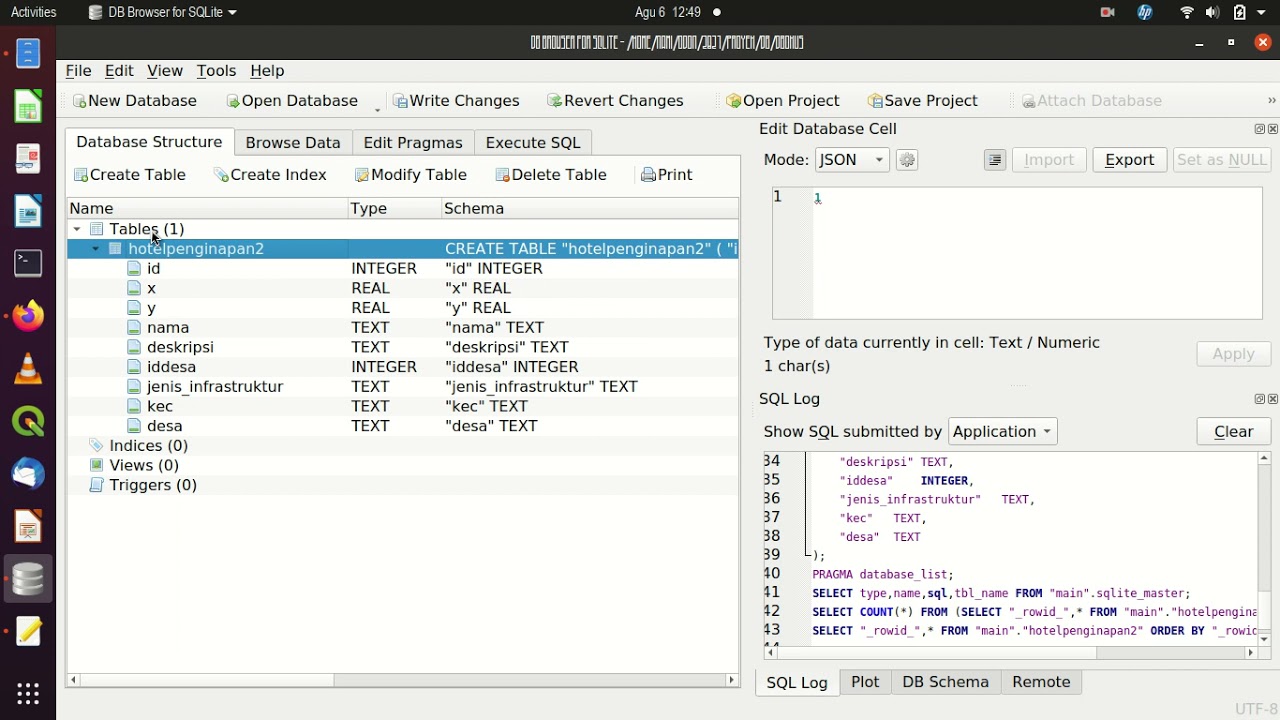 Import csv file into sqlite using sqlite DB Browser
