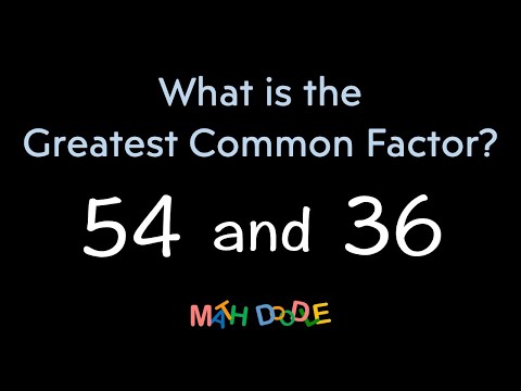 Finding the Greatest Common Factor of “54 and 36” | Step-by-Step Algebra Solution - Math Doodle