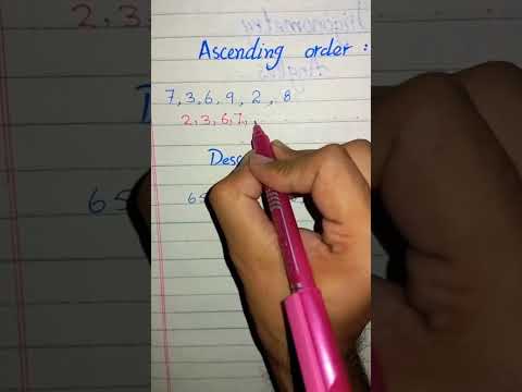 Ascending order and Descending order #foryou #mathtrick #mathematics #math #shortsfeed #shorts