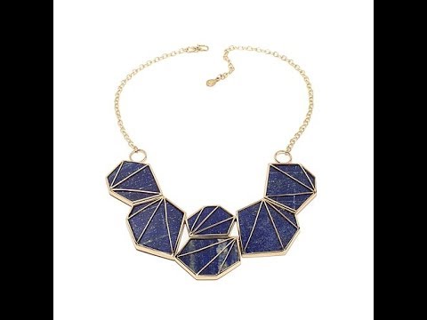 Studio Barse Geometric Blue Lapis Collar Necklace