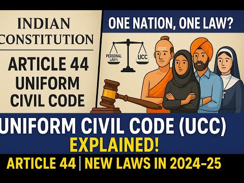 Article 44 | UCC Law in India. (Uniform Civil Code Explained) Uttarakhand & Gujarat Update 2024–25