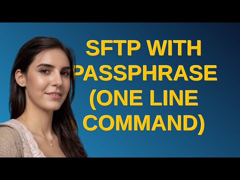 Unix: SFTP with passphrase (one line command)
