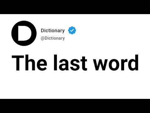 The last word Meaning In English
