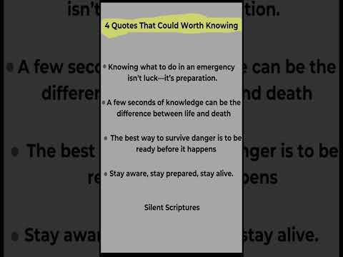 4 Quotes That could be worth knowing #staysafe #disasterpreparedness #emergencytips