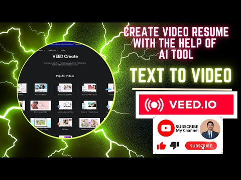 Create Video Resume with the help of AI Tool | veed.io | Text to Video | My Video Resume Demo ๐ฌ