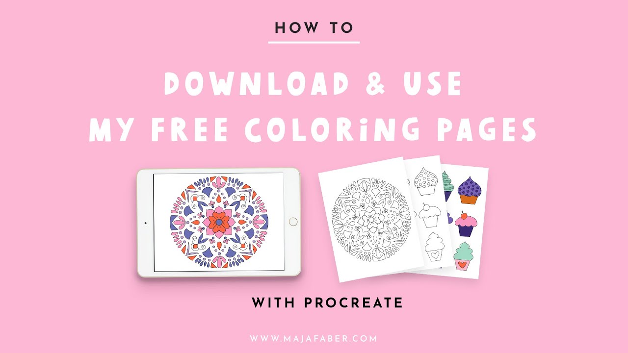 How to Use my Free Coloring Pages - Printables & Procreate Templates