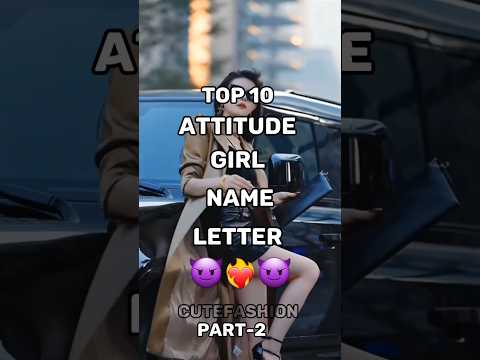 Top 10 attitude girl name letter part-2 #anime #cutefashion #cute #viralshorts #korean #nameletter