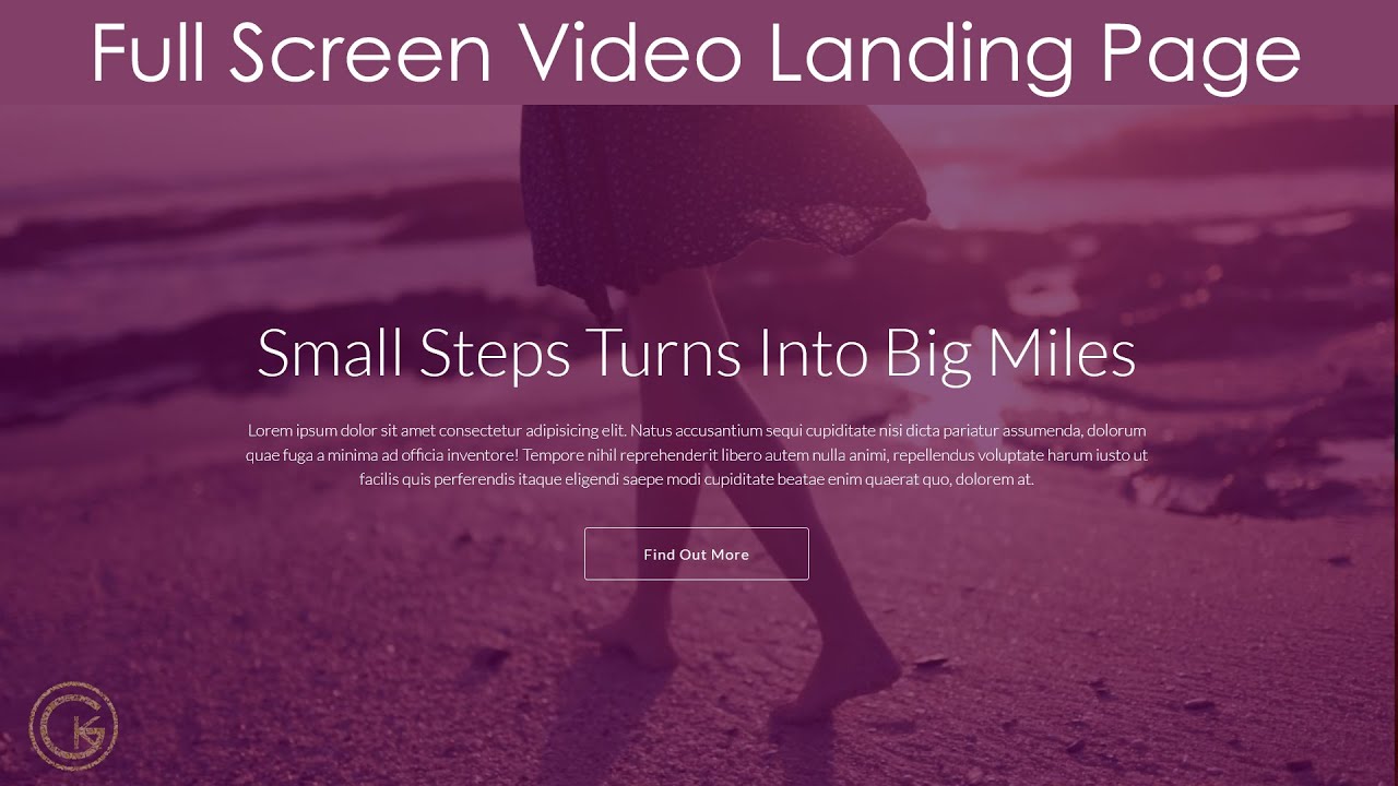 Create A Fullscreen Video Background With HTML & CSS