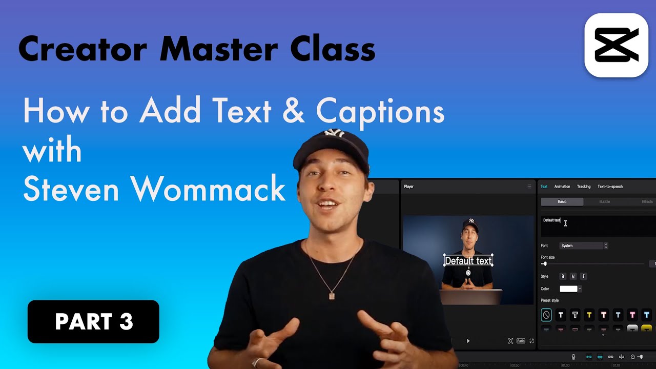 How to Add Text & Captions to Your Videos on CapCut | Creator Master Class | CapCut