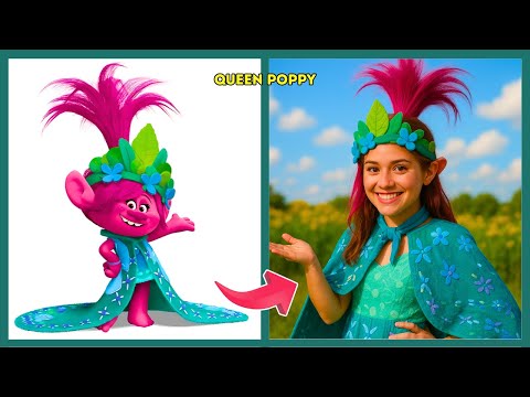 TROLLS BAND TOGETHER MOVIE CHARACTER IN REAL LIFE!