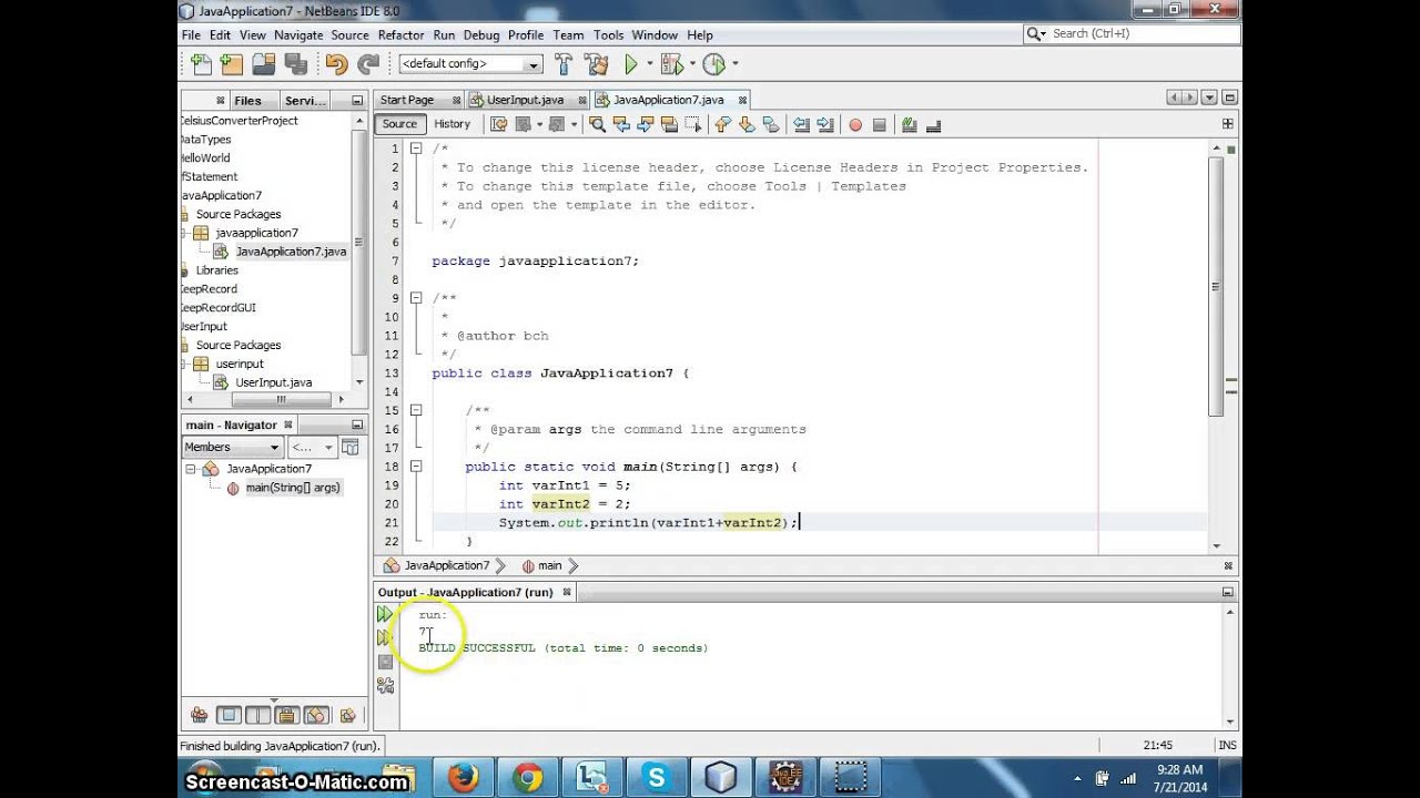 Java Tutorial 005 - Basic Maths Operation, Modulo, type cast INT to FLOAT