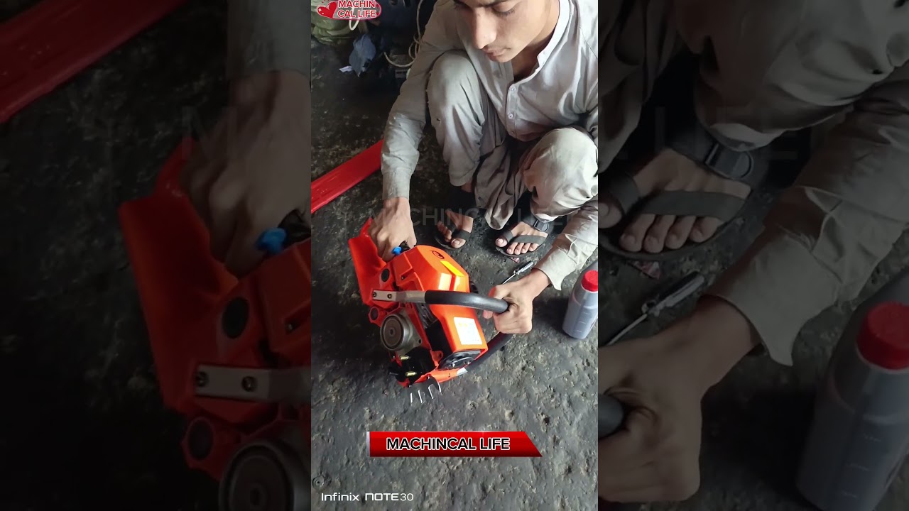 Chain saw new AND 5800 machine starting checking#chainsaw #machine #checking #starting #checking