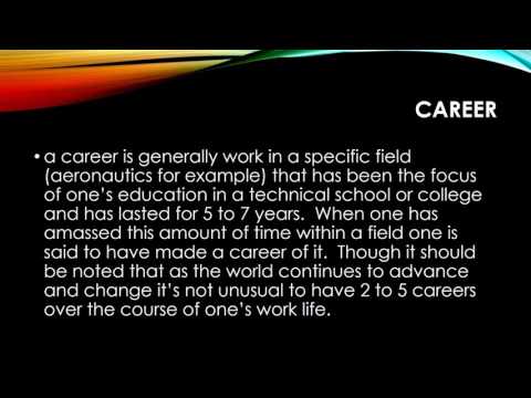 Career (Work) Definition by Kyle Phoenix