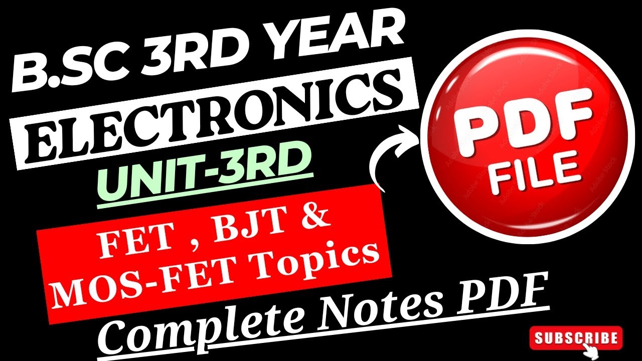 (Unit-3rd) Electronics Complete Notes PDF File #kumaununiversitynotes