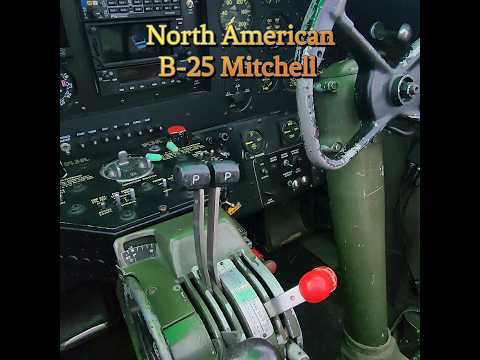 The Cockpit of the B-25 Mitchell WW2 American WW2 Bomber #aviation #military #shorts