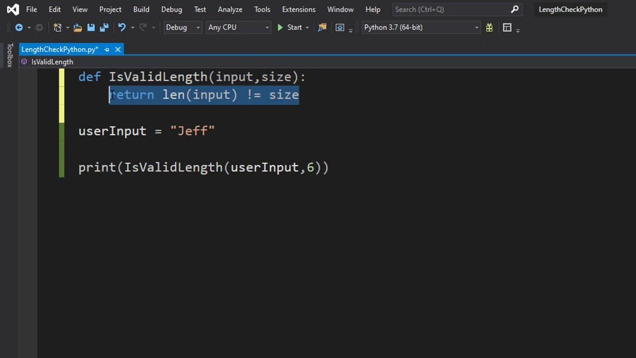 Python Validation: Length Check Tutorial (Part 4)