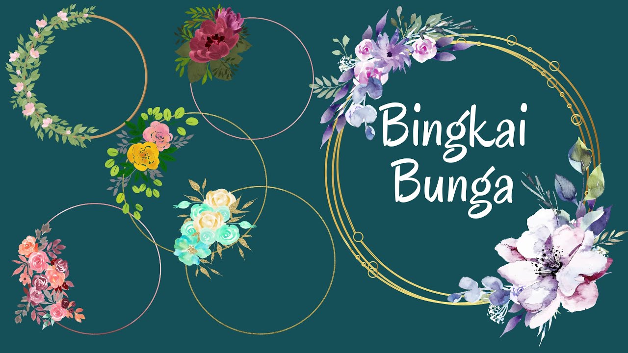 Green Screen Bingkai Bunga Cantik // Free Download