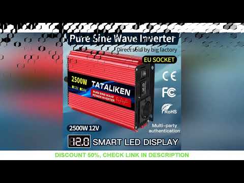 Inverter Pure Sine Wave 2500W/3500W/4500W/5000WDC 12V/24V to AC 220V 230V Voltage Transfer Converte