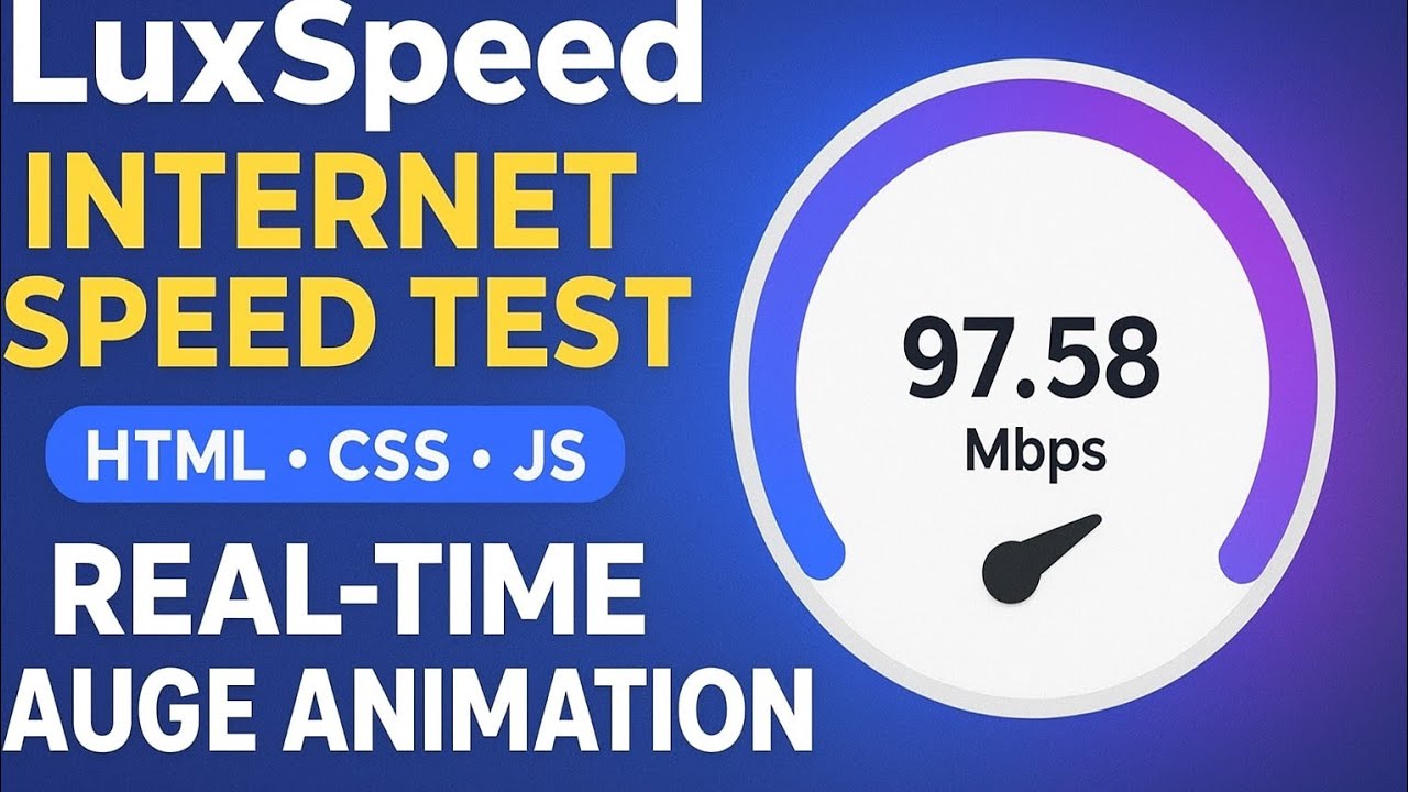 Build An Internet Speed Test Checker Web App | HTML CSS JAVASCRIPT |